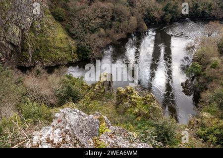A Ponte Ulla, Spain. The river Ulla as it passes through Vedra Stock ...