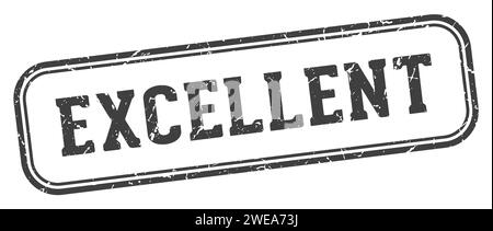 excellent stamp. excellent rectangular stamp isolated on white ...