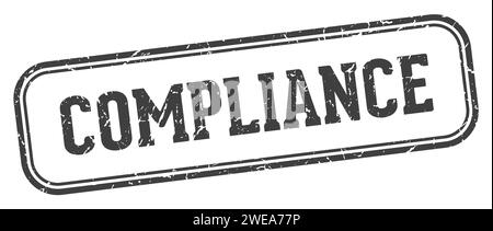 compliance stamp. compliance rectangular stamp isolated on white ...