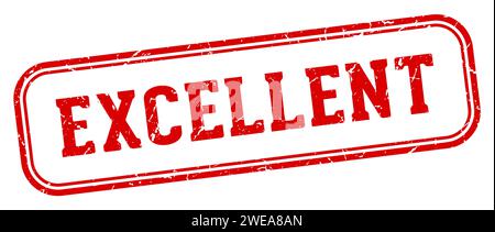 excellent stamp. excellent rectangular stamp isolated on white ...