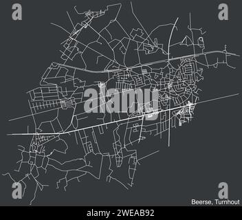 Street roads map of the BEERSE COMMUNE, TURNHOUT Stock Vector Image ...