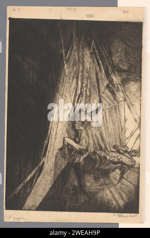 Spider web with human -like spider who caught a man, Marcel Roux, 1910 ...