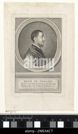 Portrait of René van Châlon, Prince of Orange, 1757 - 1803 print ...