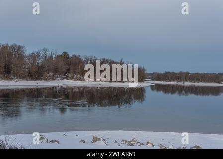 Frozen Lake Marburg, Codorus State Park, Pennsylvania, USA Stock Photo ...