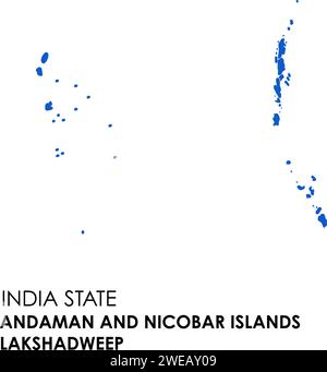 Andaman and Nicobar Islands map of Indian state. Andaman and Nicobar ...