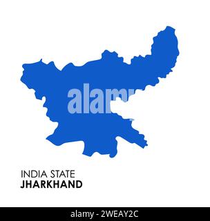 Illustration, jharkhand location map, india, asia Stock Photo - Alamy