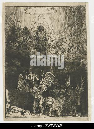 Daniel's Vision of the Four Beasts, Rembrandt van Rijn, 1655 print ...