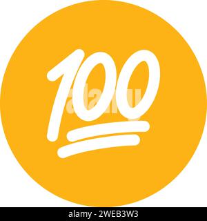100 points hundred emoji symbol sign icon vector illustration Stock ...