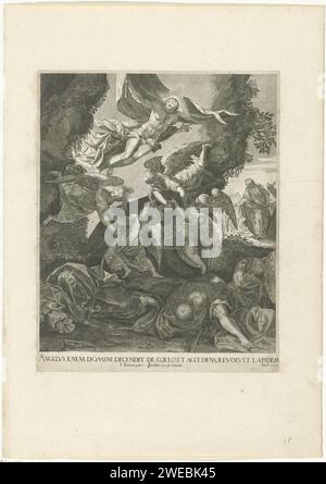 Holy Women at the Grave, Anonymous, 1600 - 1699 print The three holy women or Marys come to the ...