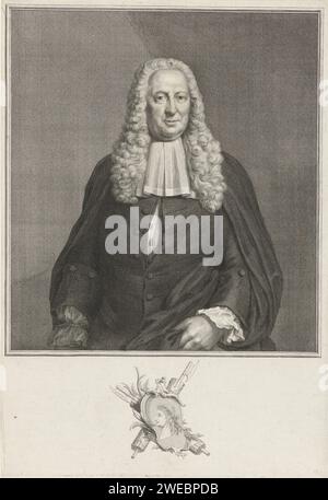 Portrait of Gerrit Hooft, Jacob Houbraken, after Jan Wandelaar, 1758 ...