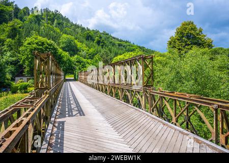 Old truss bridge over Sazava River, Czechia Stock Photo - Alamy