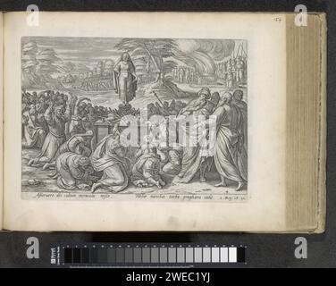 Death of Ahab on engraving from the 1700s. Engraved by J.Kip after a ...