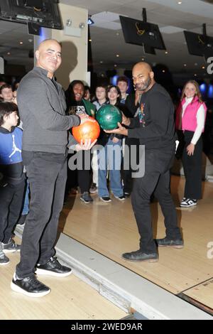Brandon Victor Dixon with Paul Rudd at Paul Rudd's All-Star Bowling ...