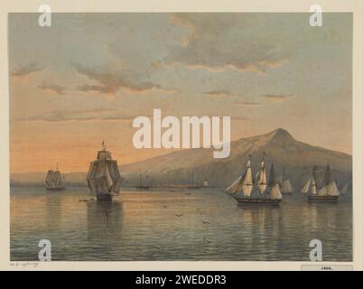 View of the anchorage at Anjer on Java, Anjer, north coast of Java ...