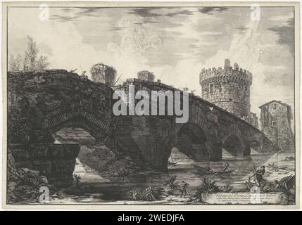 Ponte Lucan met of Tombe van Plautius Lucan, Giovanni Battista Piranesi ...