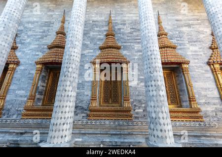 Marble building, Wat Ratchapradit Sathitmahasimaram monestary in ...