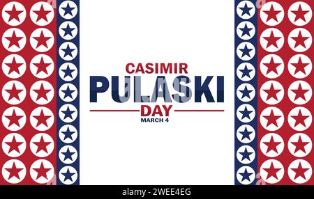 Casimir Pulaski Day. March 4. Holiday concept. Template for background ...