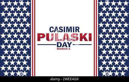 Casimir Pulaski Day Vector illustration. March 4. Holiday concept ...