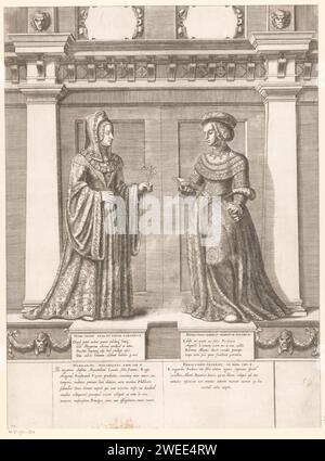 Double portrait of Margaretha of Austria and Cunigonde of Austria ...