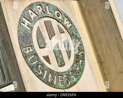 Harlow Business Park sign Stock Photo - Alamy