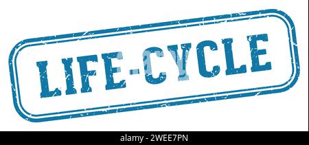 life-cycle stamp. life-cycle rectangular stamp isolated on white ...