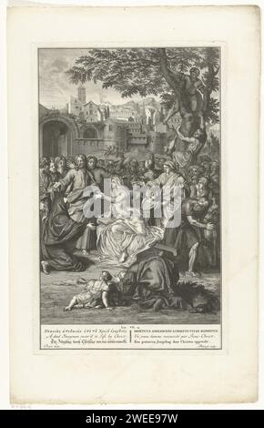 Revival of the son of the widow from Naïn, 1572 - 1576 print Christ ...