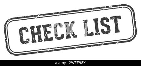 check list stamp. check list rectangular stamp isolated on white ...