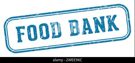 food bank stamp. food bank rectangular stamp isolated on white ...