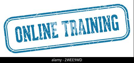 online training stamp. online training rectangular stamp isolated on ...