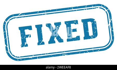 fixed stamp. fixed rectangular stamp isolated on white background Stock ...