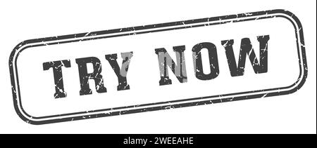 try stamp. try rectangular stamp isolated on white background Stock ...