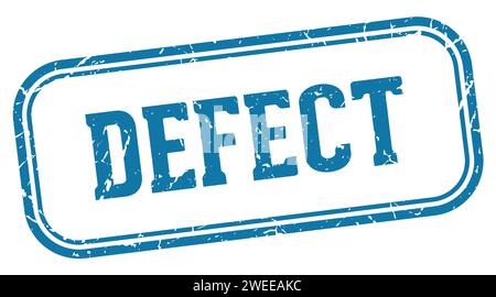 defect stamp. defect rectangular stamp isolated on white background ...