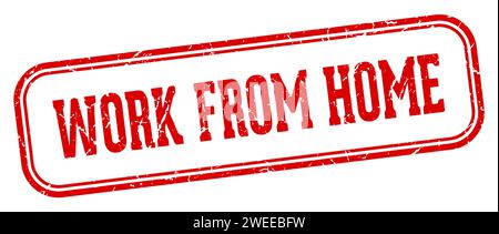 work from home stamp. work from home rectangular stamp isolated on ...