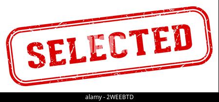 selected stamp. selected rectangular stamp isolated on white background ...