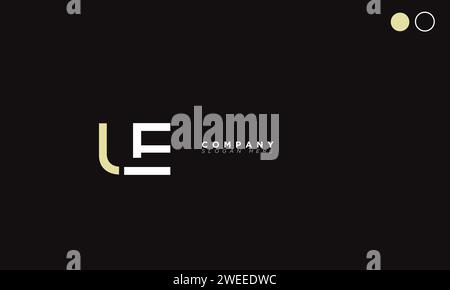 LE Alphabet letters Initials Monogram logo Stock Vector Image & Art - Alamy