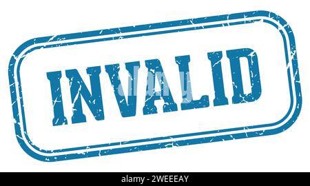 invalid stamp. invalid rectangular stamp isolated on white background ...