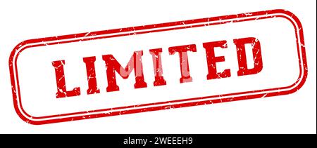 limited stamp. limited rectangular stamp isolated on white background ...