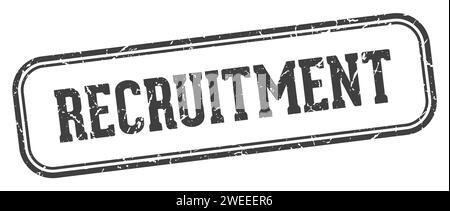 recruitment stamp. recruitment rectangular stamp isolated on white ...