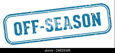 off-season stamp. off-season rectangular stamp isolated on white ...