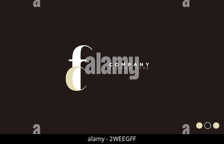 Alphabet letters monogram logo CF,FC,C and F, elegant and Professional ...