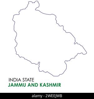 Location map of Jammu and Kashmir is a state of India with neighbour ...