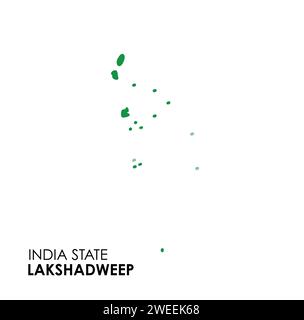 Lakshadweep map of Indian state. Lakshadweep map vector illustration ...
