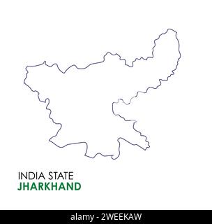 map of Jharkhand state of India and location on Indian map Stock Vector ...