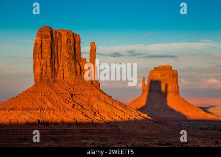 Shadow of the West Mitten projected onto the East Mitten at sunset in ...