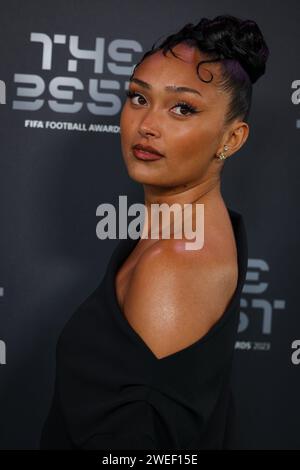 British singer-songwriter Joy Crookes at the FIFA Best Awards in London ...