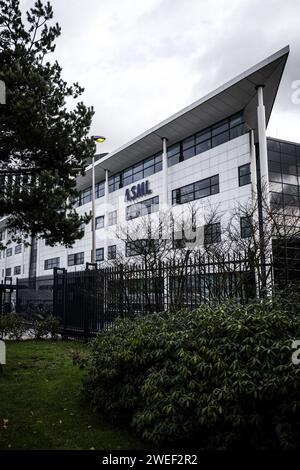 VELDHOVEN - Exterior of chip machine manufacturer ASML in Veldhoven ...
