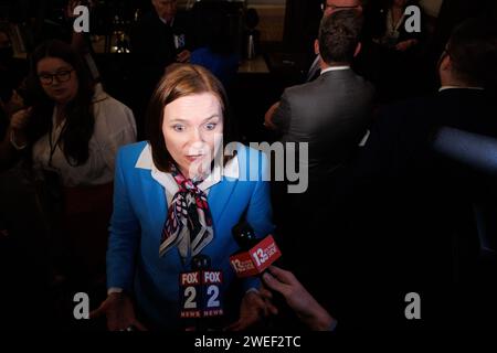 Michigan Senate Majority Leader Winnie Brinks, D-Grand Rapids, speaks ...