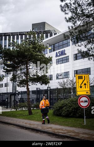 VELDHOVEN - Exterior of chip machine manufacturer ASML in Veldhoven ...