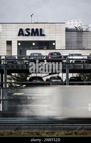 VELDHOVEN - Exterior of chip machine manufacturer ASML in Veldhoven ...
