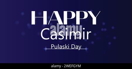 Happy Casimir pulaski Day text illustration design Stock Vector Image ...